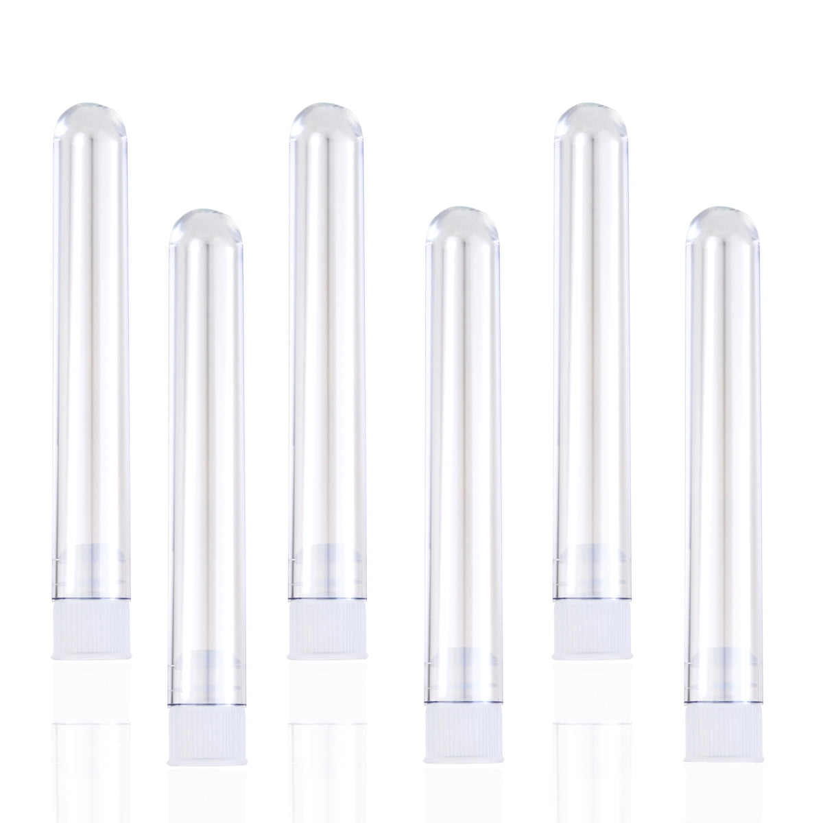 Eease 25 Clear Plastic Test Tubes with Screw Caps - 5ml Capacity ...
