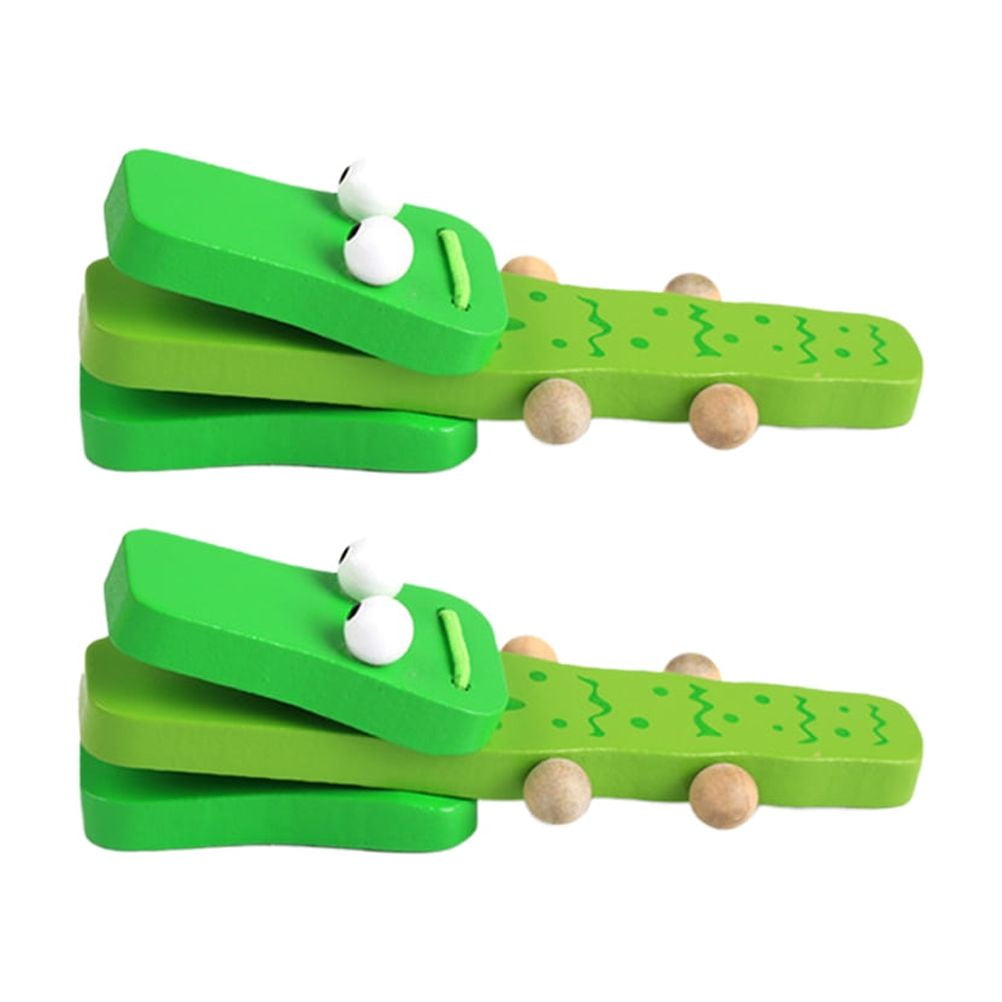 Eease 2Pcs Castanet Percussion Instruments Toy Finger Wooden DIY ...