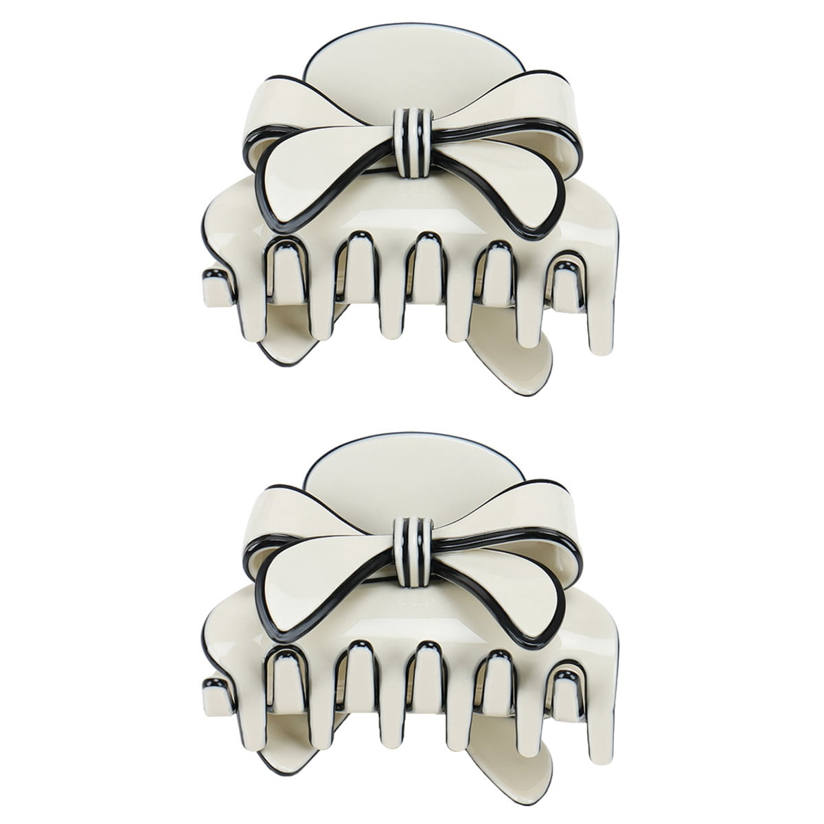 Eease 2pcs Hair Claw Clip Large Hair Clip Bow Claw Clips Long Hair ...