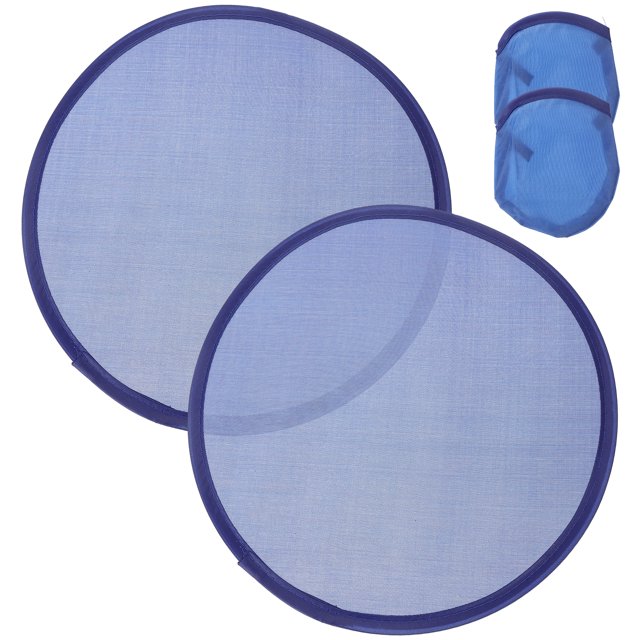 Eease 2pcs Japanese Folding Round Fans Collapsible Portable Round Fans ...