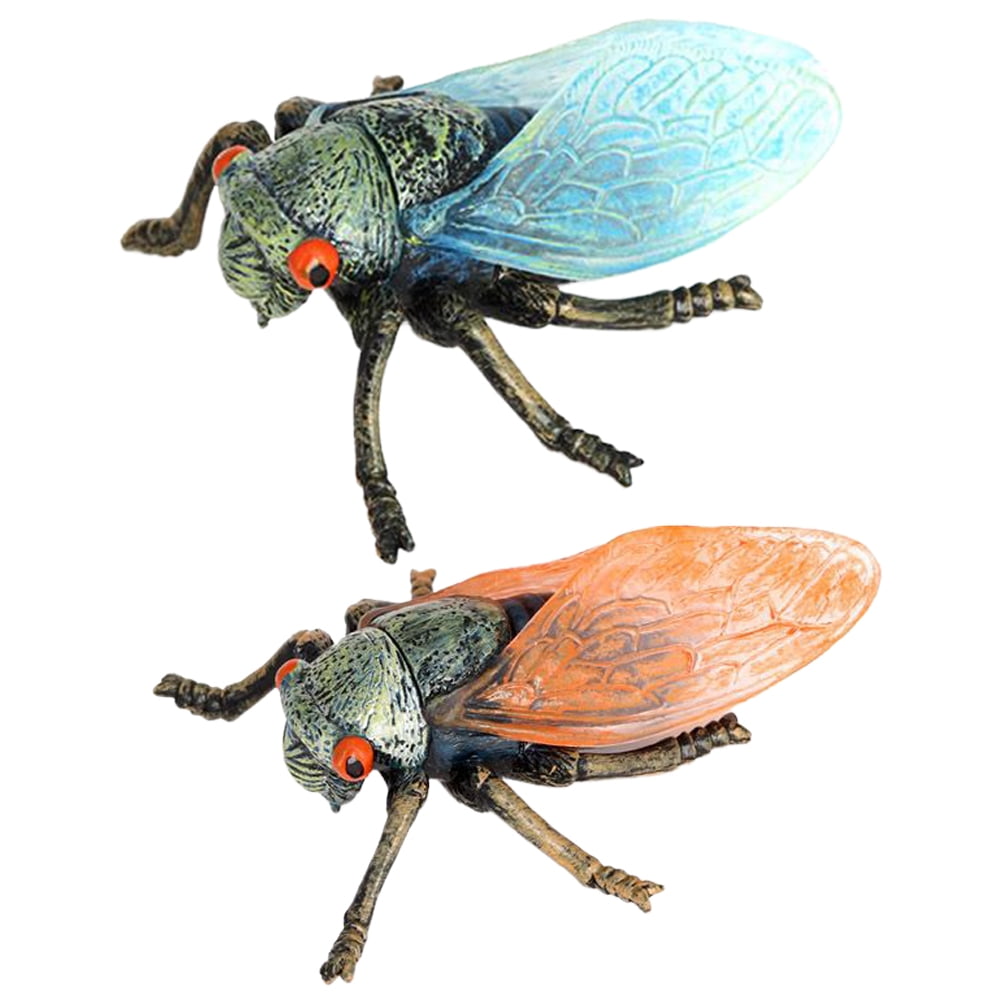 BESTYASH fake insect cicada model large plastic assorted color 2Pcs ...