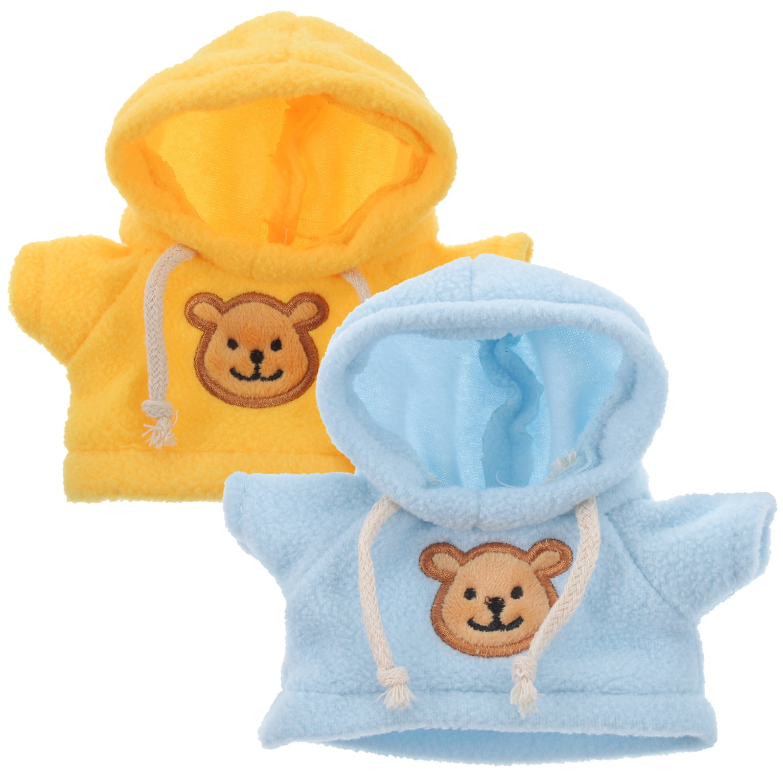 Eease 2pcs Plush Bear Doll Clothes for Dress Up, 20cm B, Couple Bear ...