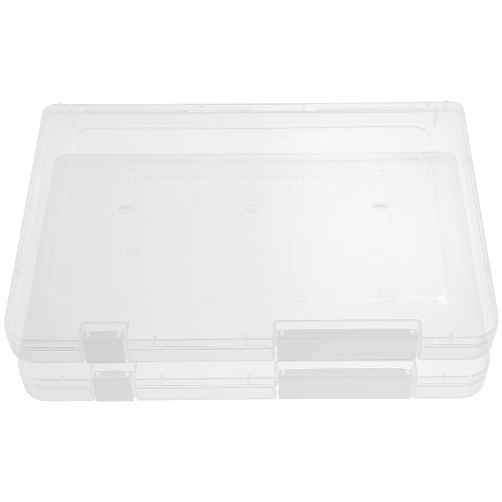 Eease 2pcs Stackable Puzzles Bins Convenient Clear Storage Cases Crafts ...