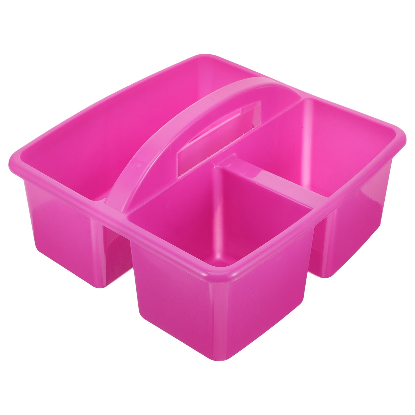 Eease 3-Compartment Cleaning Basket with Handle - Plastic Organizer ...