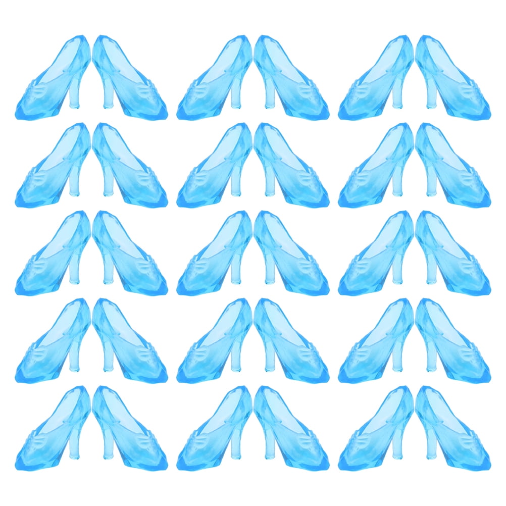 Eease 30PCS Miniature Clear Princess Crystal Shoes Mini House ...