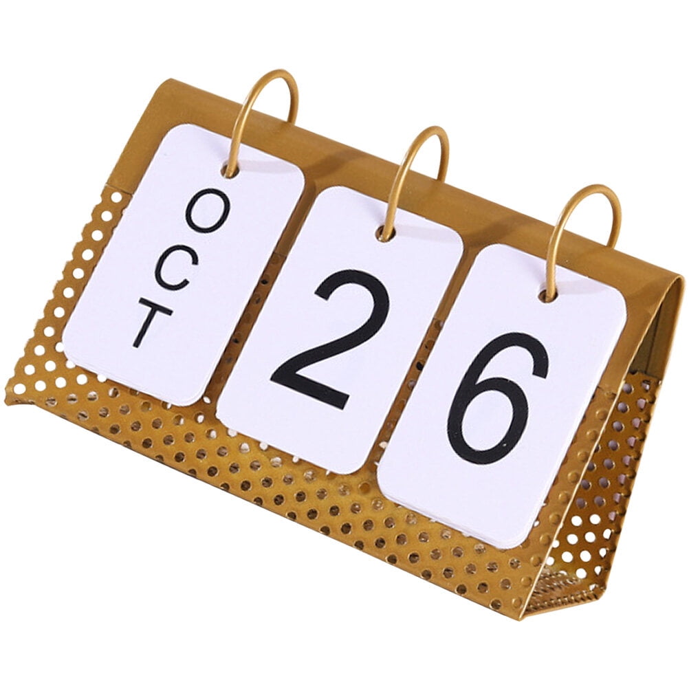 Eease 3pcs Iron Desktop Calendar Metal Calendar Kitchen Desk Office ...