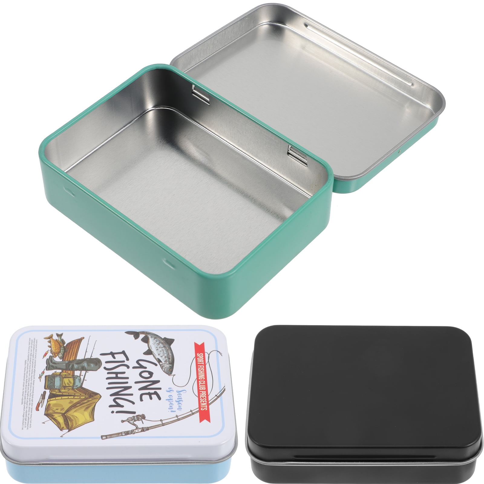 Eease 3pcs Metal Tin Box with Lids for Storage and Organization ...