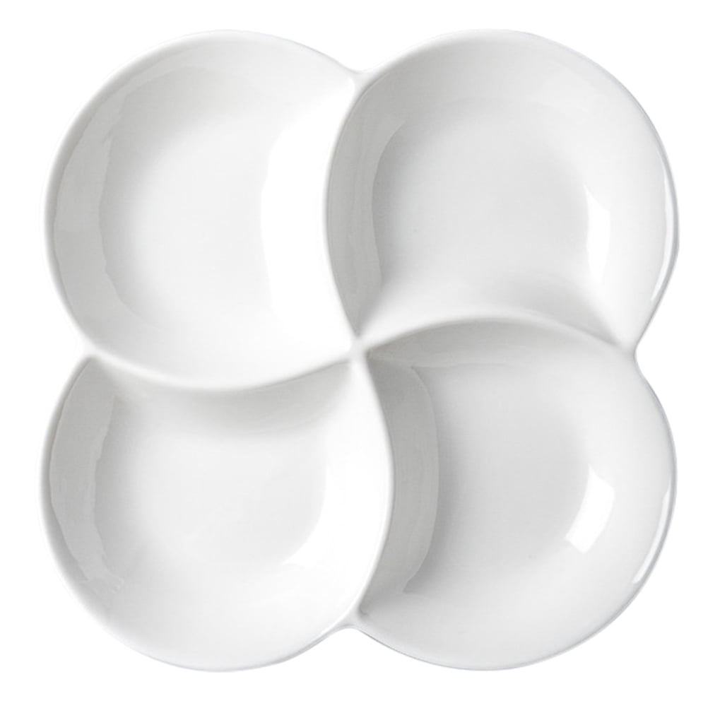 4-Compartment Ceramic Snack Serving Tray for Home Party - Walmart.com