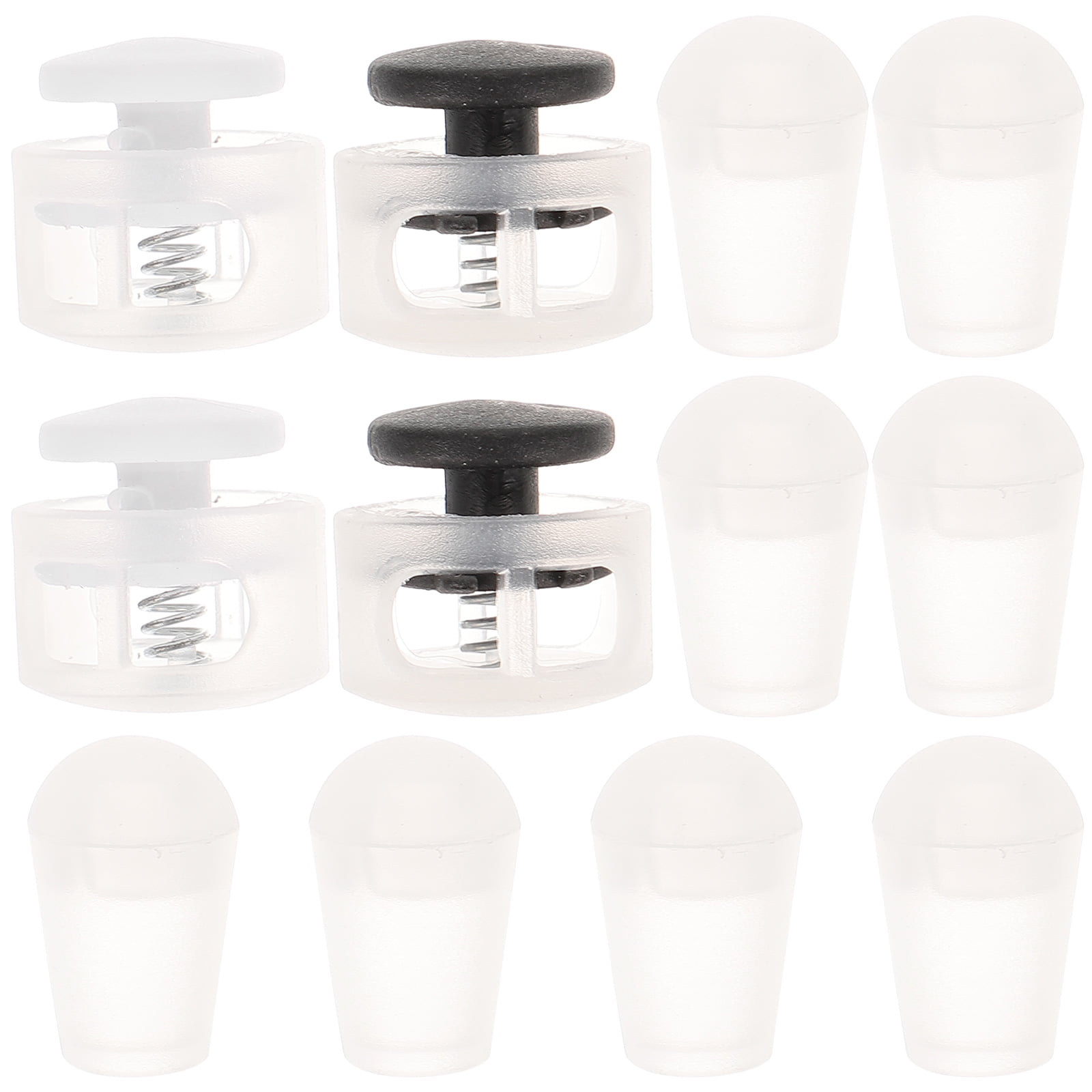 Eease 4 Pairs Heavy Duty Cord Locks & End Clips for No Tie Shoelace ...