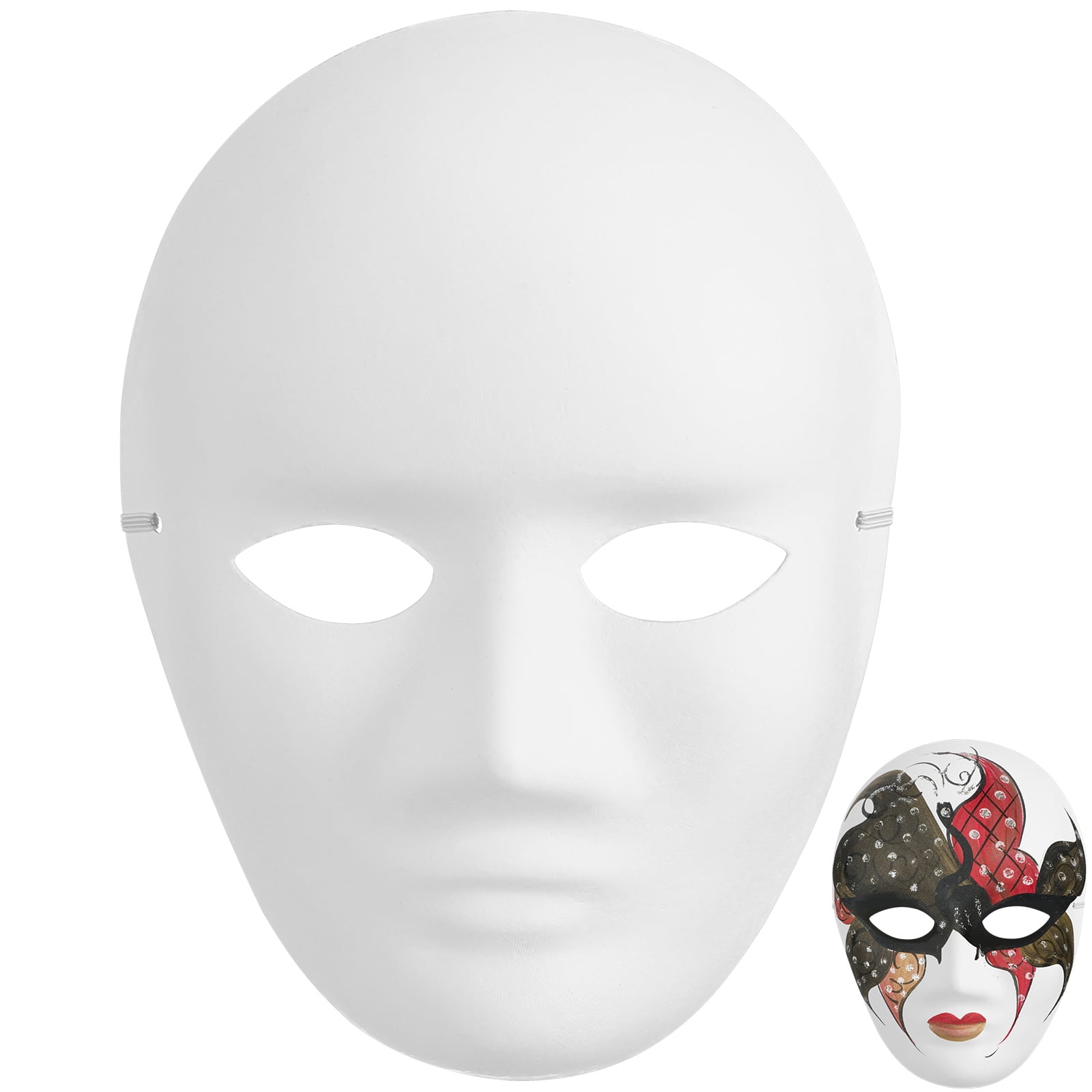 Eease 4 Pcs Blank Masks Paper Mache Mask Diy Masks Masquerade Masks ...
