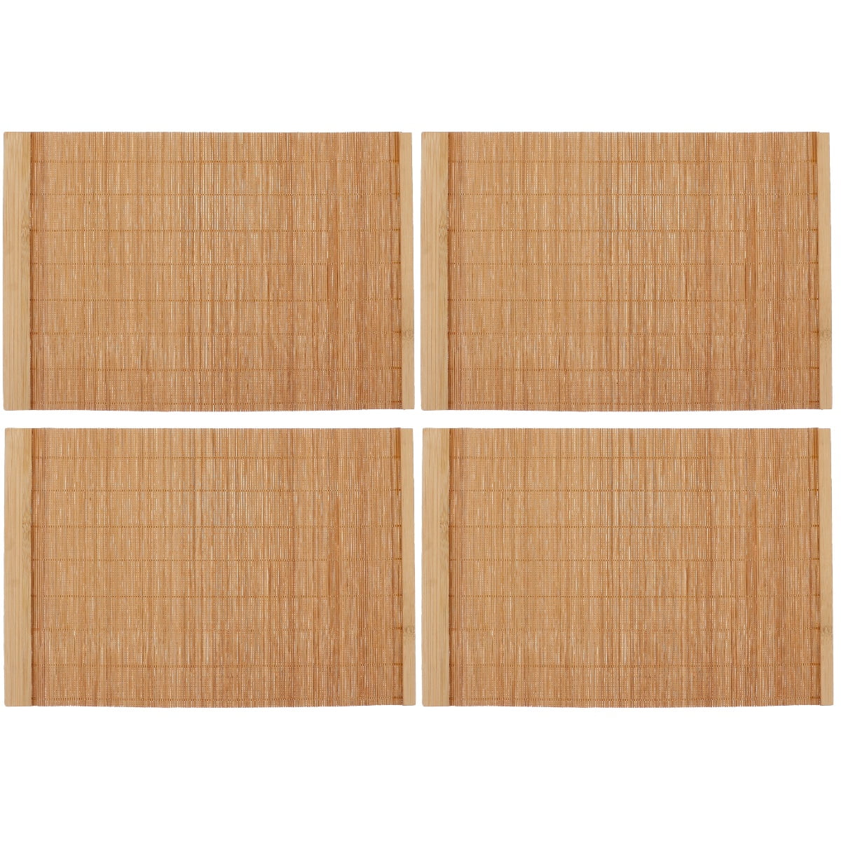 Eease 4 Pcs Fashion Bamboo Wood Placemats Anti-Slip Table Mat ...