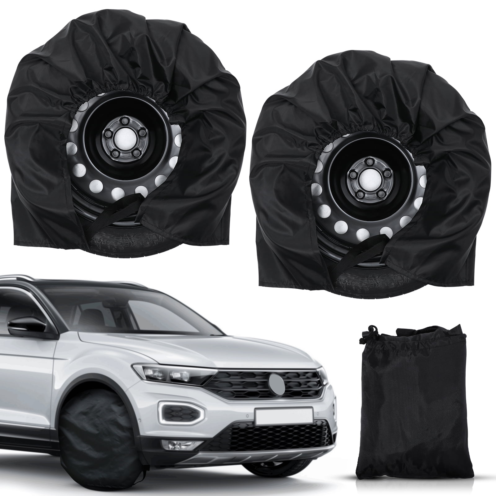 Eease 4 Pcs Tire Covers Spare Wheel Covers Wheel Tire Covers Universal ...