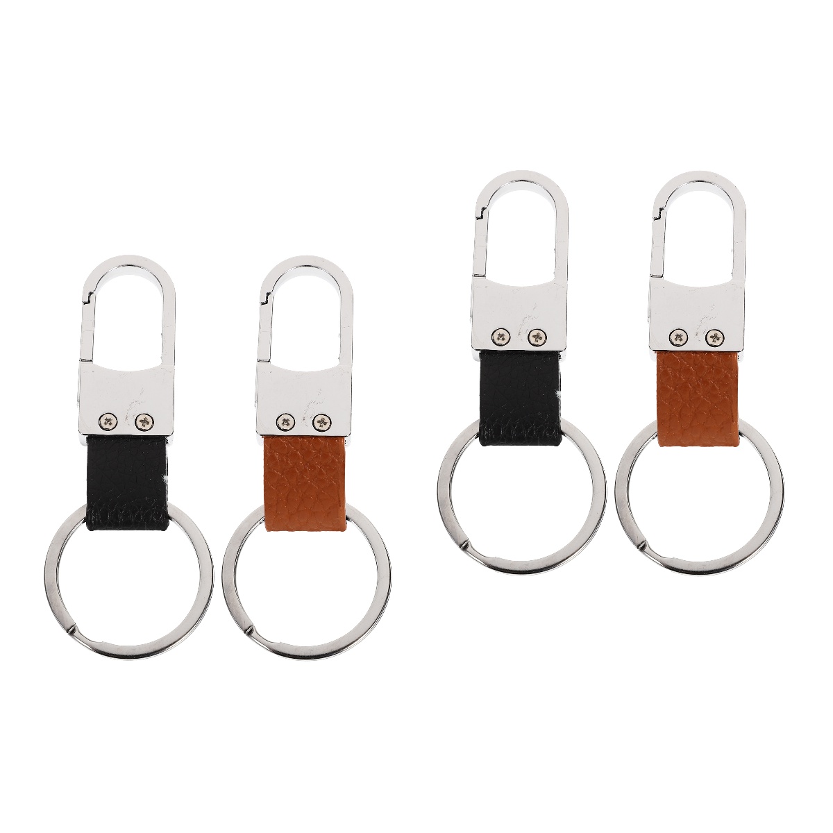 Eease 4 pcs PU Car Keychain Multi-functional Key Holders Key Ring Key ...