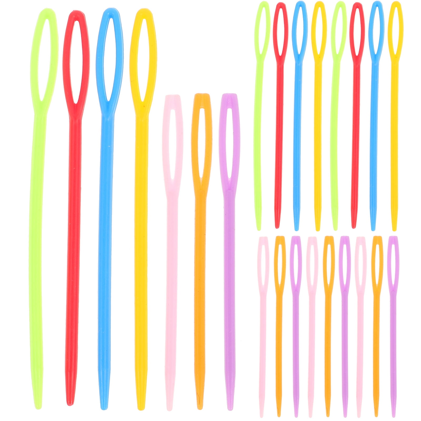 Eease 40 Colorful Plastic Sewing Needles for Kids Crafts - 7cm/9cm ...
