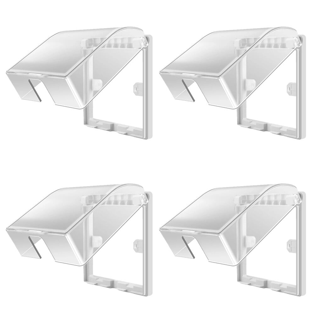 Eease 4Pcs Baby Safety Outlet Cover Box Childproof Plug Cover Wall Cover Transparent - Walmart.com