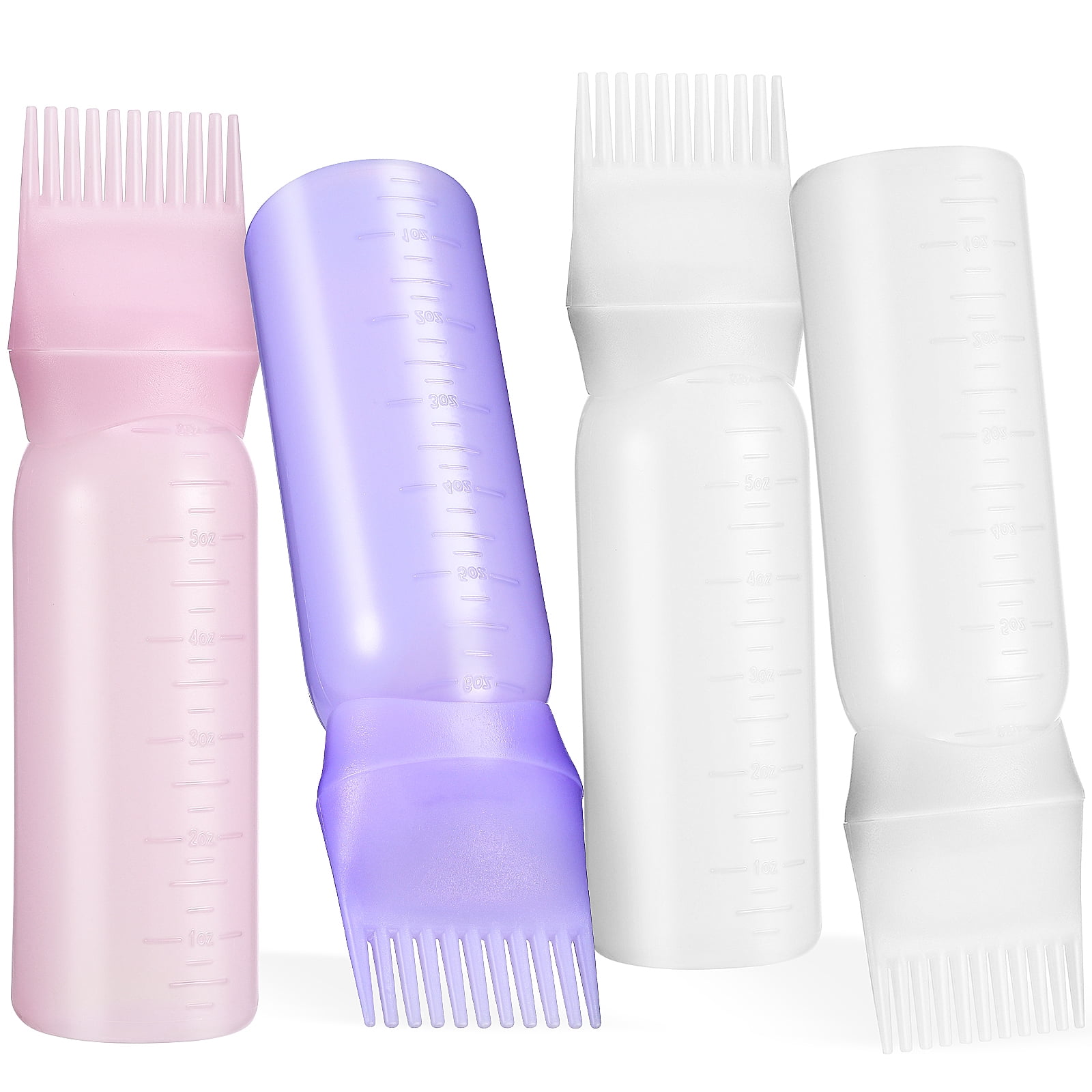 Eease 4pcs Root Comb Hair Dye Applicator Bottle Brush Color Oiling