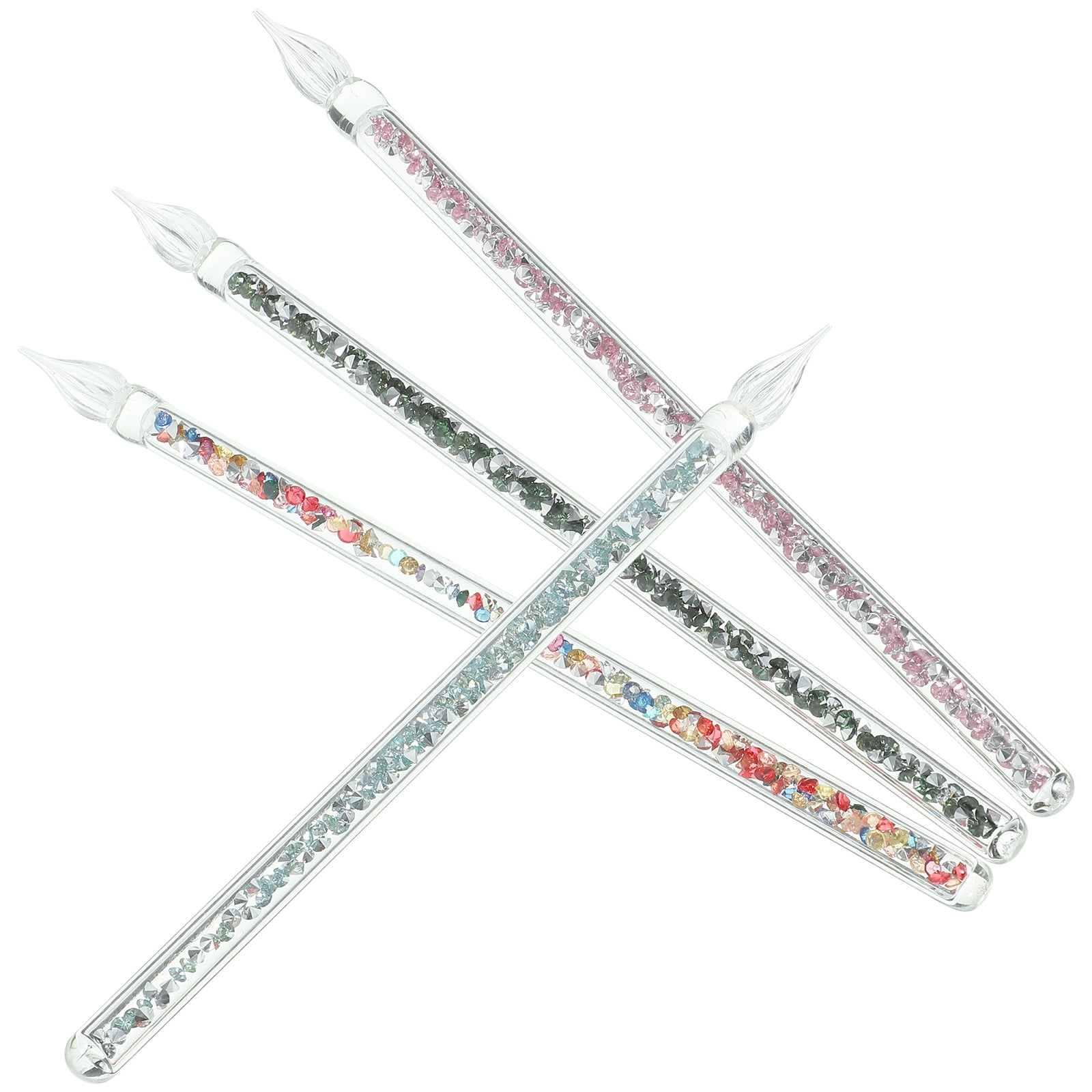 Eease 4pcs Glass Dip Pen Novelty Glass Pen Vintage Dip Pen Drawing Glass Pen Glass Signature Pen