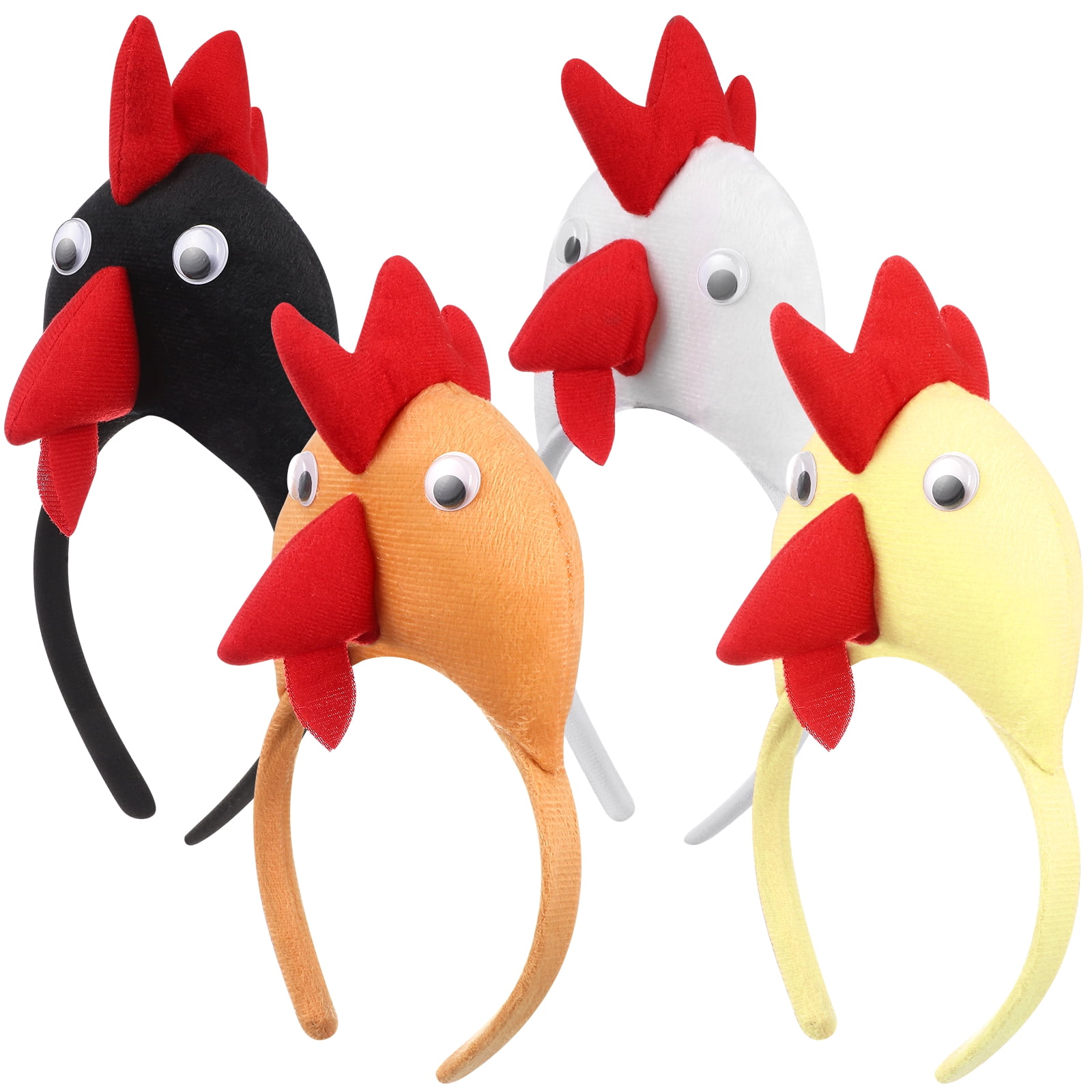 Eease 4pcs Rooster Headband Zoo Animals Hair Band Jungle Headwear ...