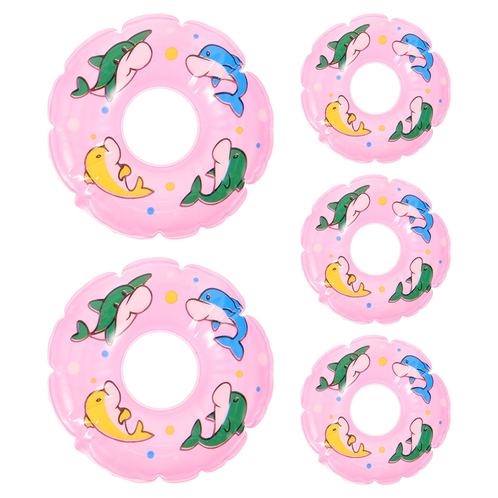 Eease 5 Mini Swim Ring Dollhouse Pool Water Toys Props - Walmart.com