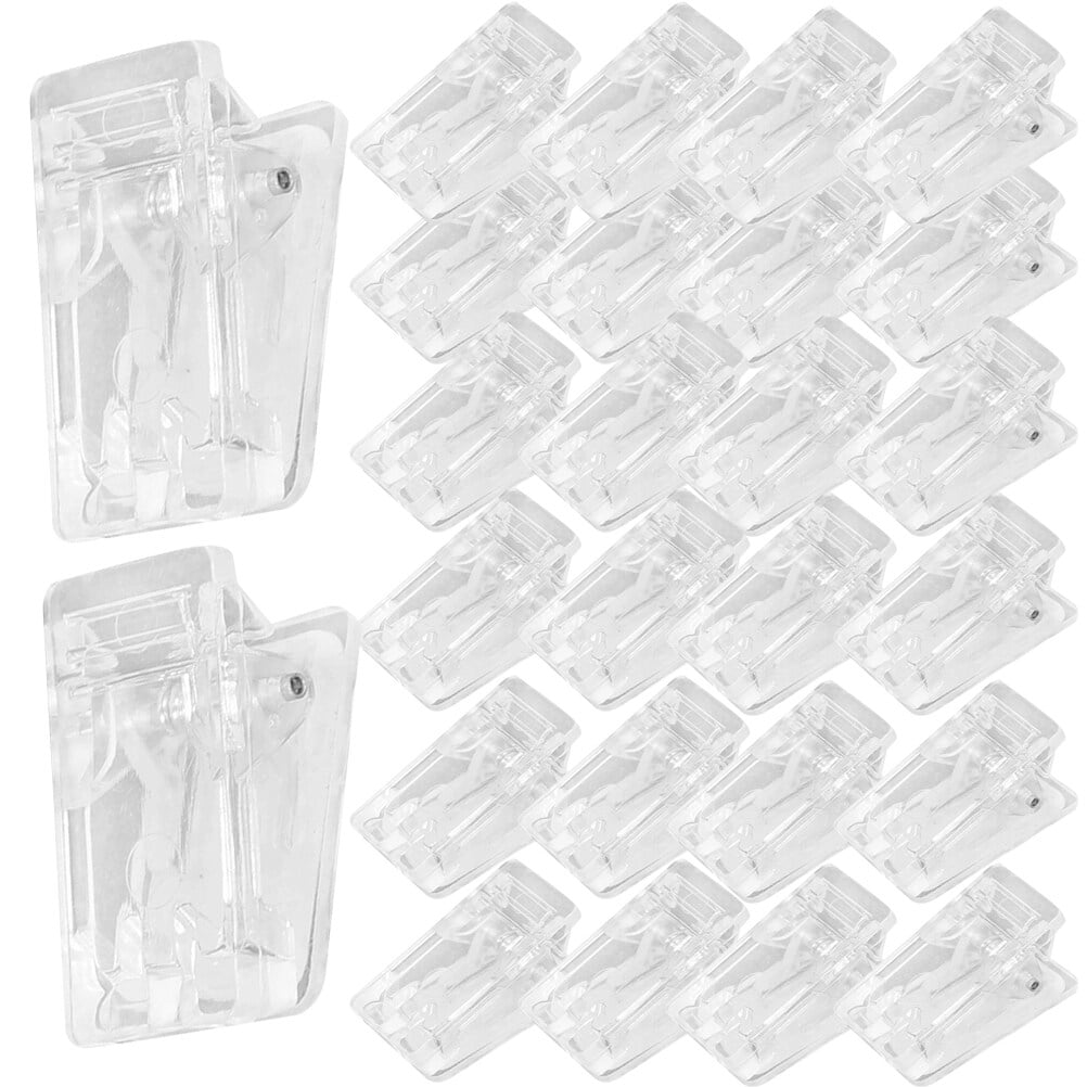 Eease 50Pcs Transparent Spring Clips Wall Tapestry Clips Plastic Sticky ...