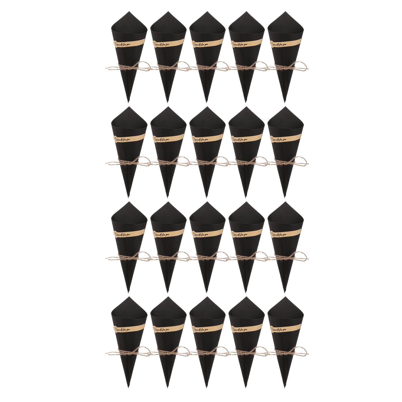 Eease 50pcs Kraft Paper Cones Flower Holder Candy Bags Boxes DIY ...