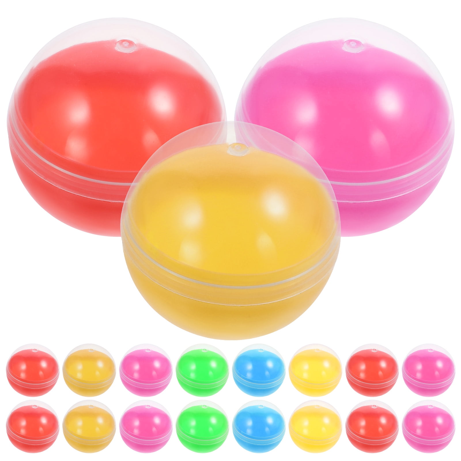 Eease 50pcs Plastic Fillable Balls Openable Storage Packing Balls ...