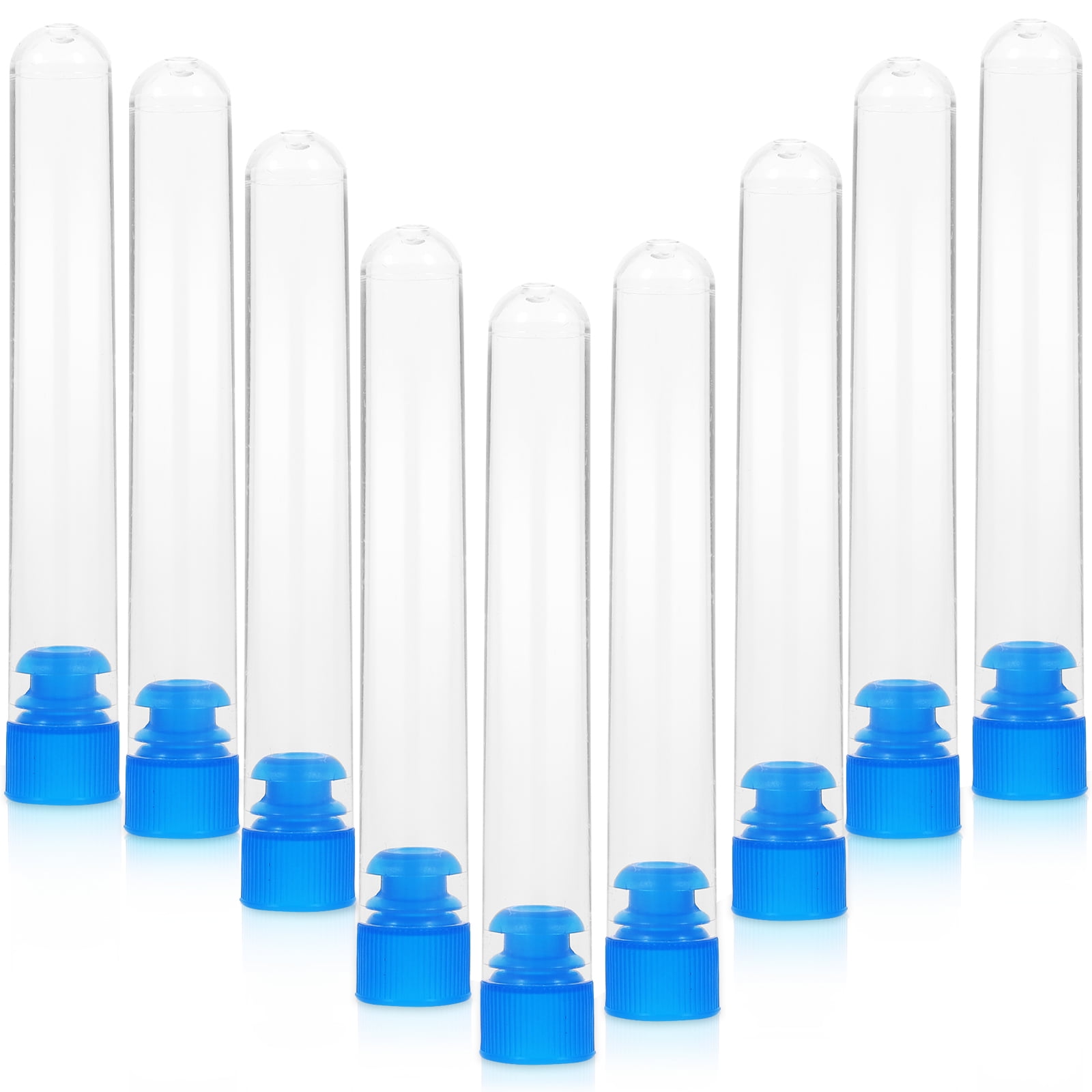 Eease 50pcs Plastic Sample Test Tubes Tubes with Caps Plastic Clear ...
