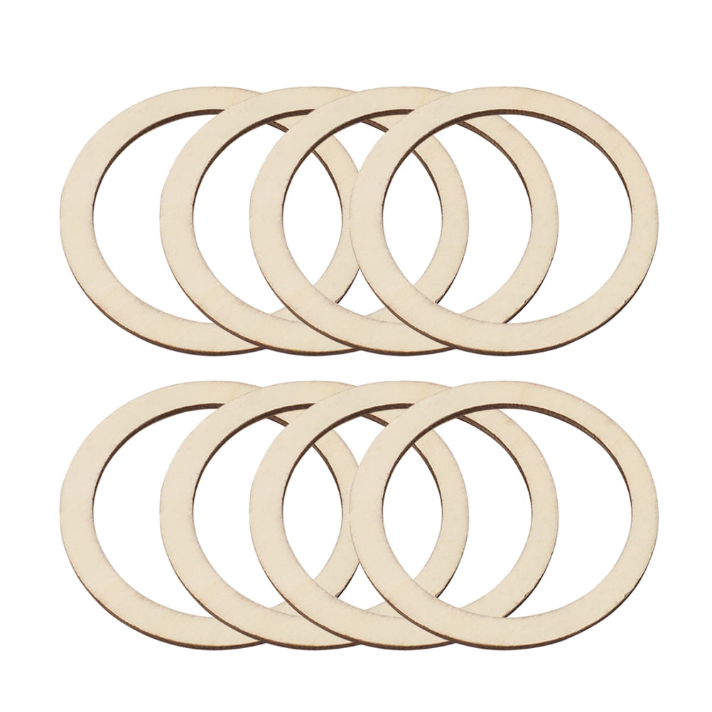 Eease 50pcs Unfinished Wood Wreath Frames Round Rings for DIY Floral ...