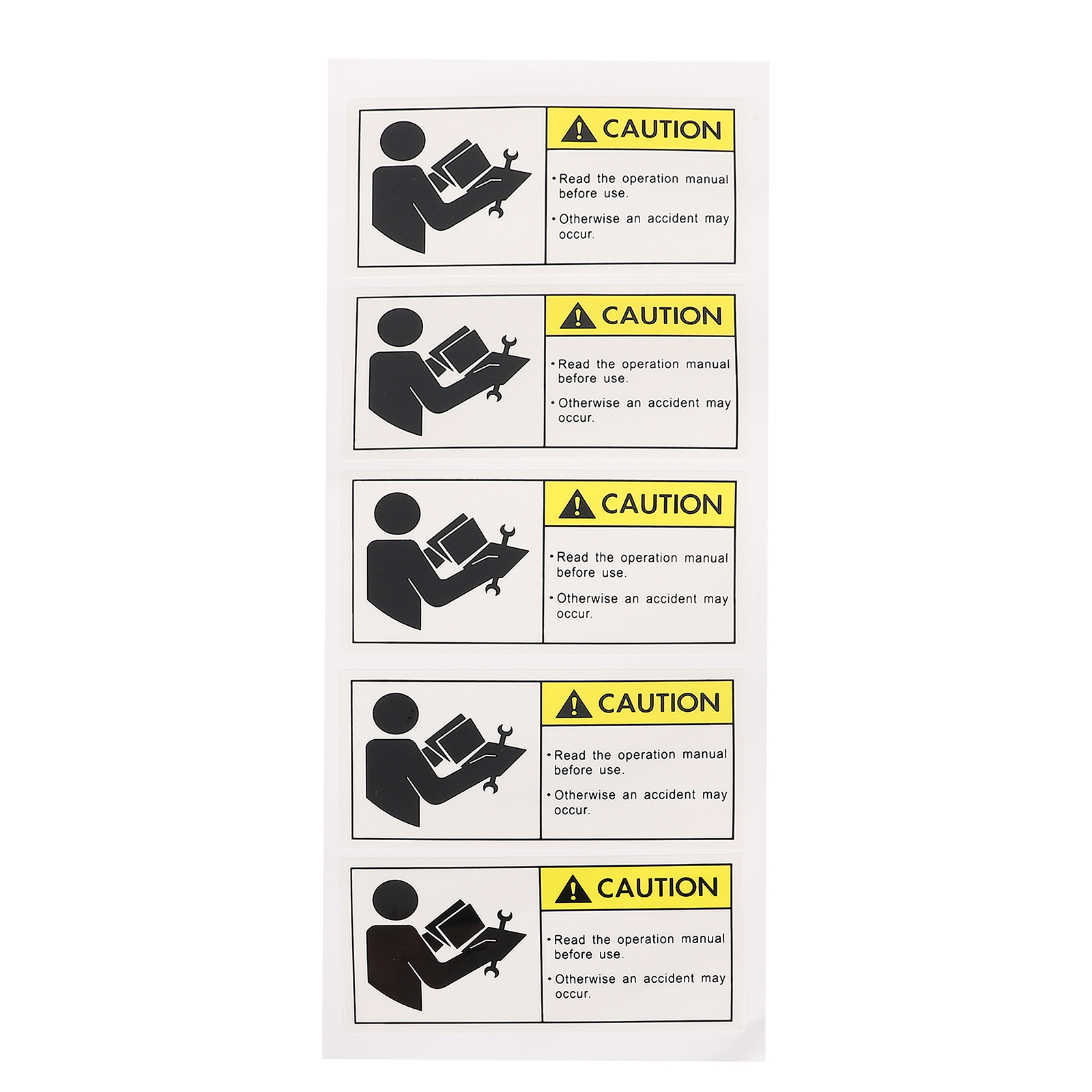 Eease 5pcs Caution Reading Instruction Decal Safety Warning Sign ...