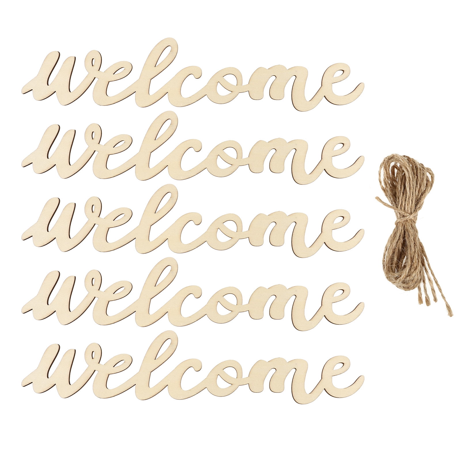 Eease 5pcs Wooden Welcome Signs for Outdoor Wedding Decorations ...