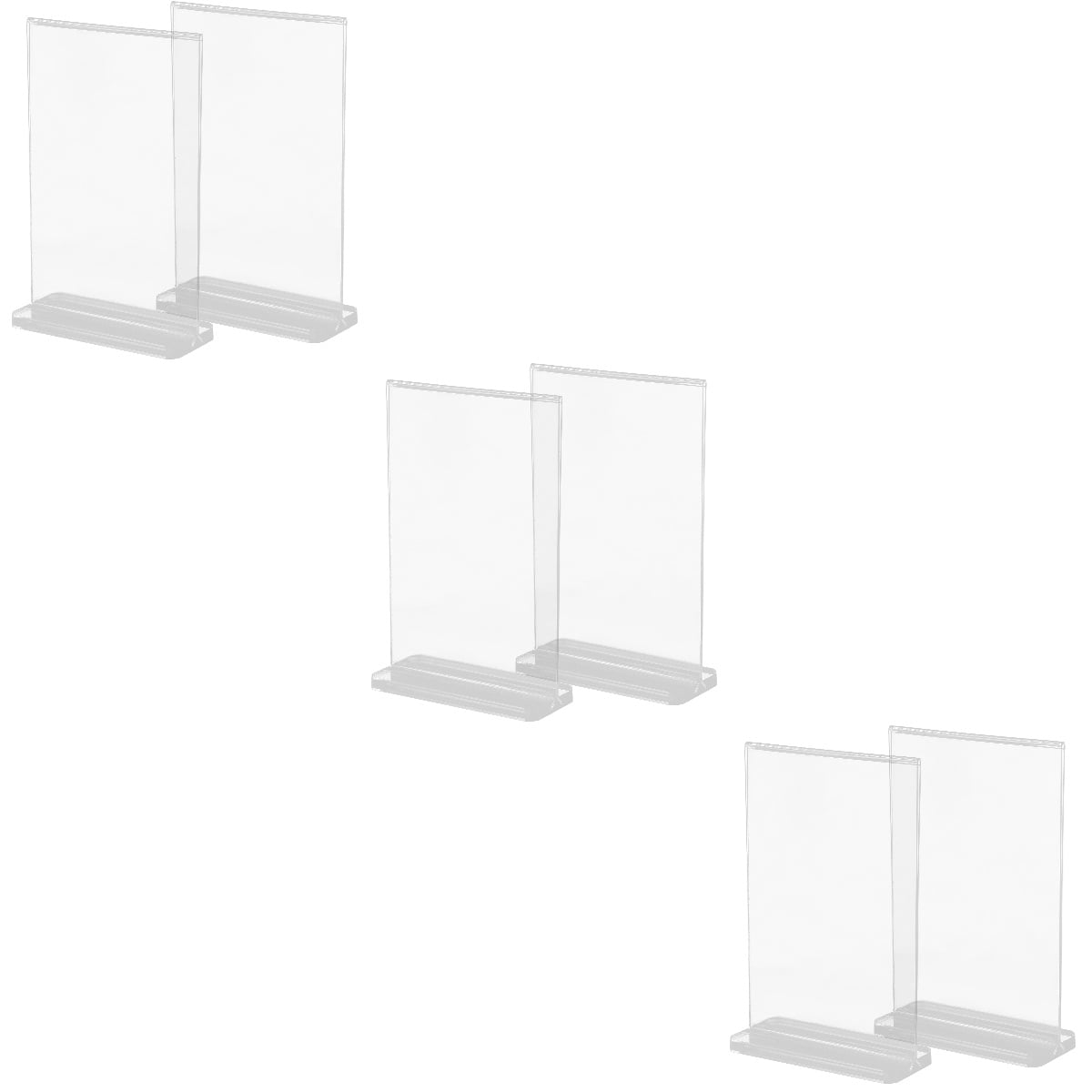Eease 6 pcs Acrylic Sign Holders Table Menu Stands Acrylic Frame for ...