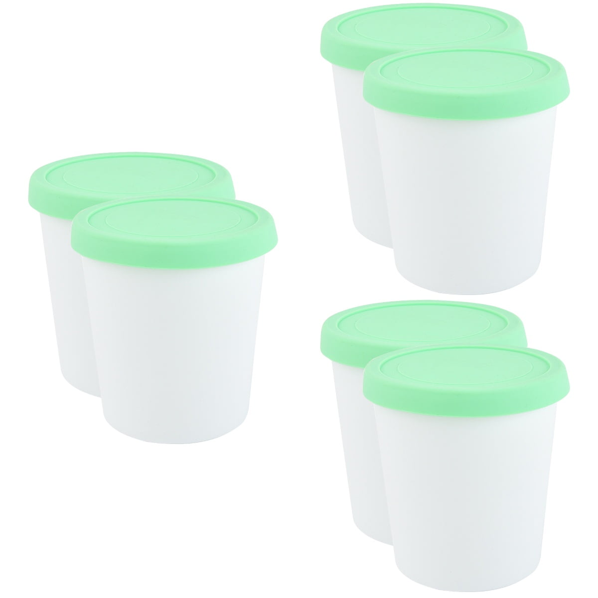 HEALEEP Silicone Ice Cream Containers Reusable for Kitchen Use 6 Pcs 2 ...