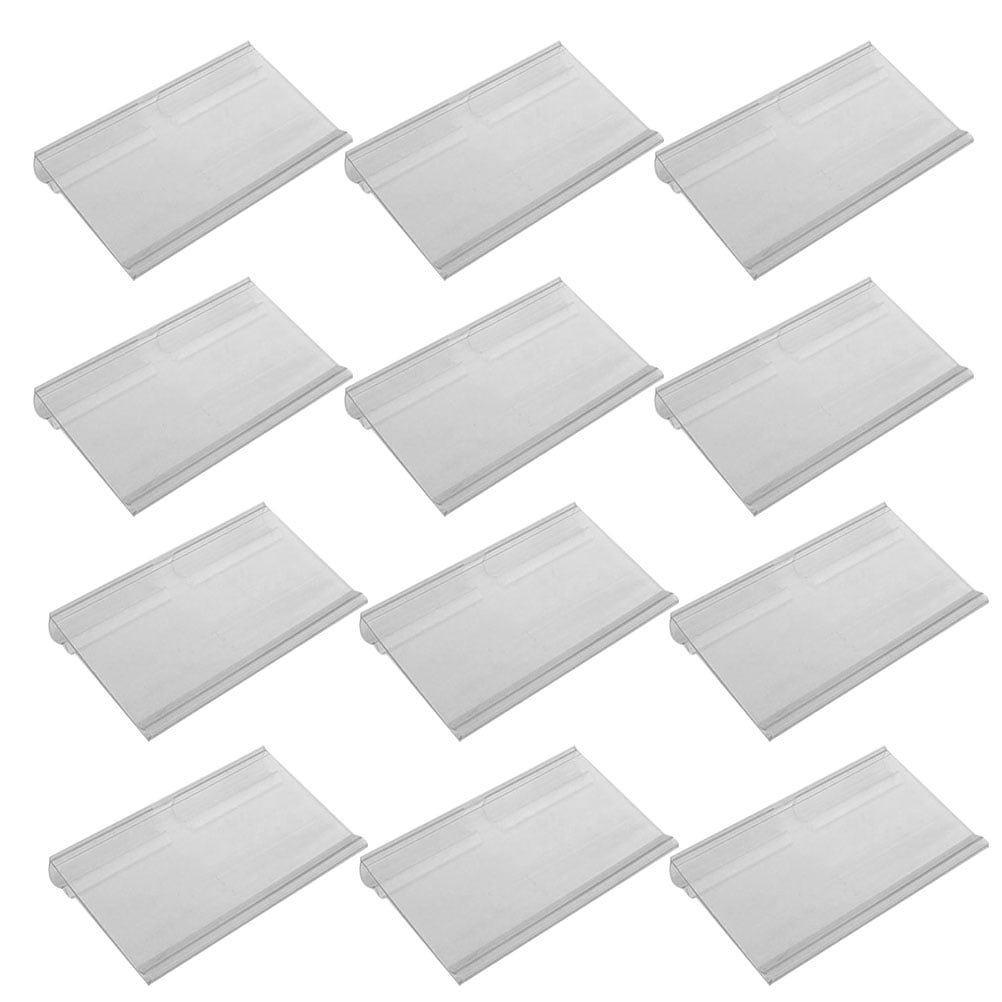 Eease 60Pcs Plastic Sign Label Holder Hanging Hook Shelf Retail Tag ...
