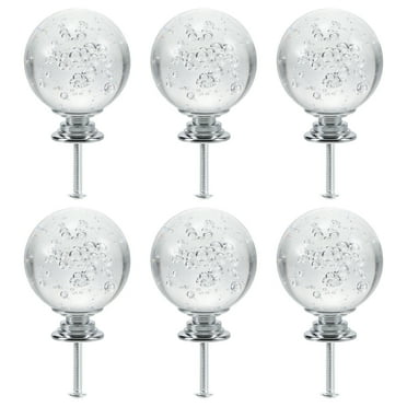 Better Homes & Gardens 1-3/16" (30mm) Clear Glass Bubble Knob, Chrome, 2 Pack - Walmart.com