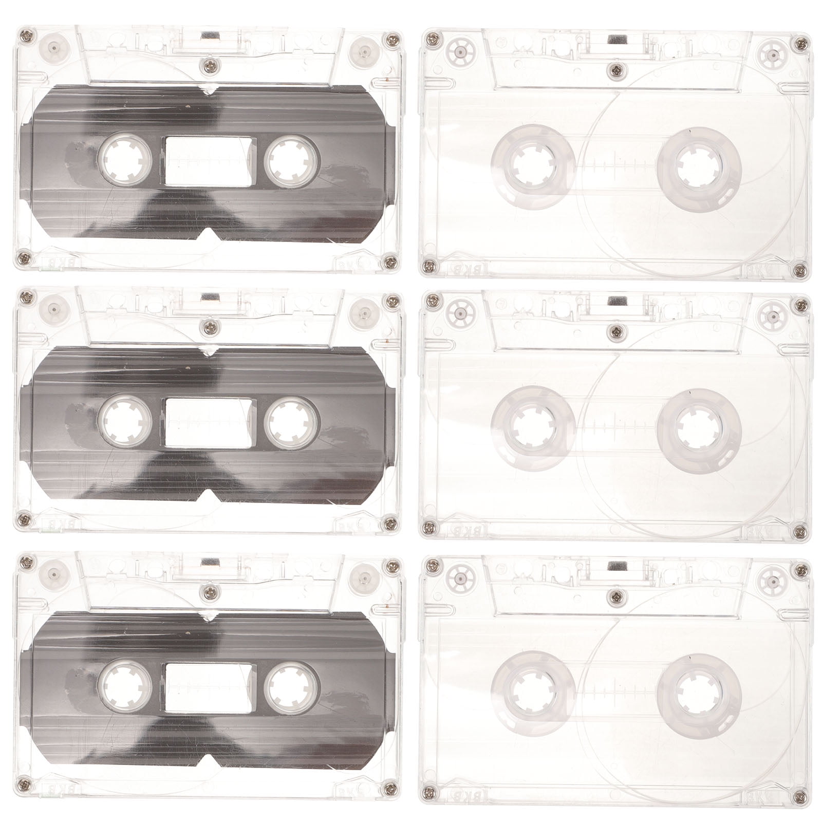 Eease 6pcs Empty Cassette Tape DIY Cassette Material Decorative Blank ...
