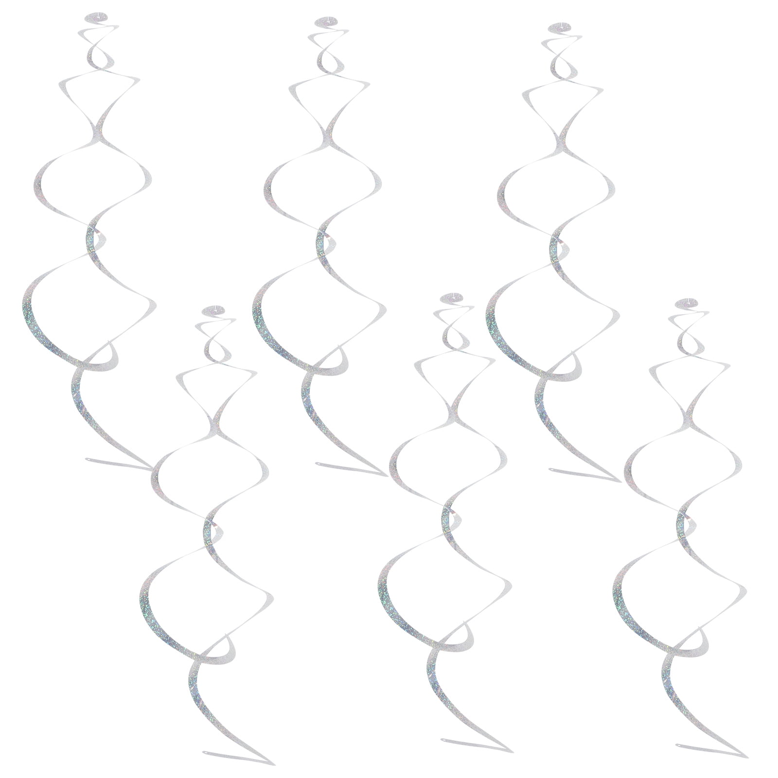 KALLORY Green Holographic Double Spiral Streamers for Party Use Made ...