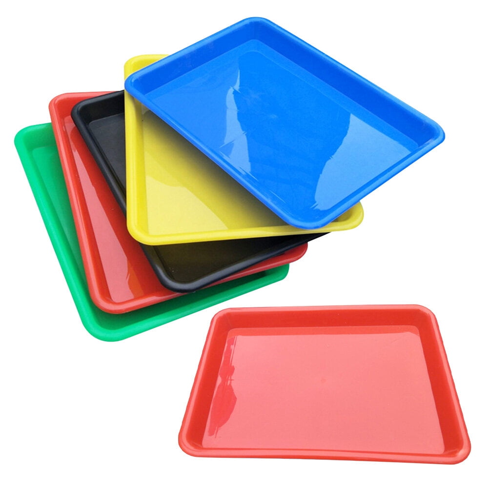 Eease 6pcs Plastic Plant Trays Rectangular Storage Holder Random
