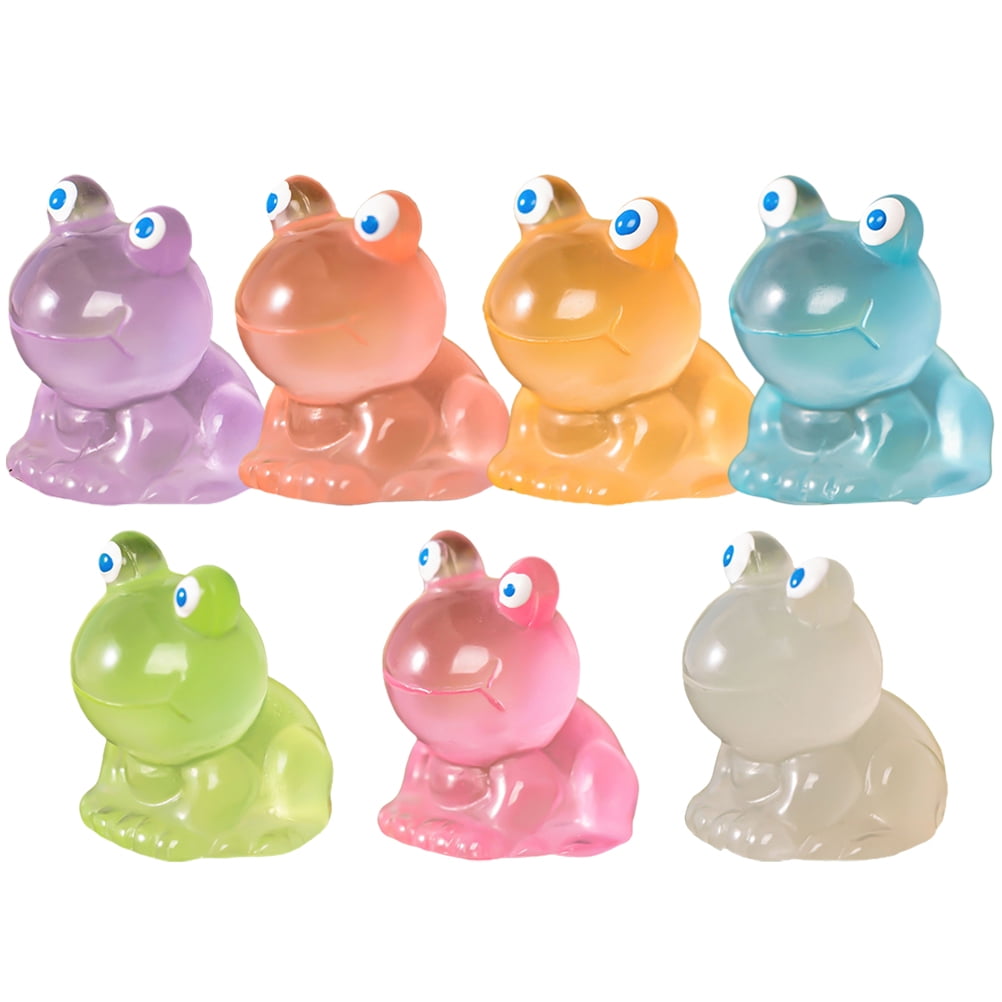 Eease 7pcs Resin Frog Decors Frog Office Decors Desktop Frog Craft ...