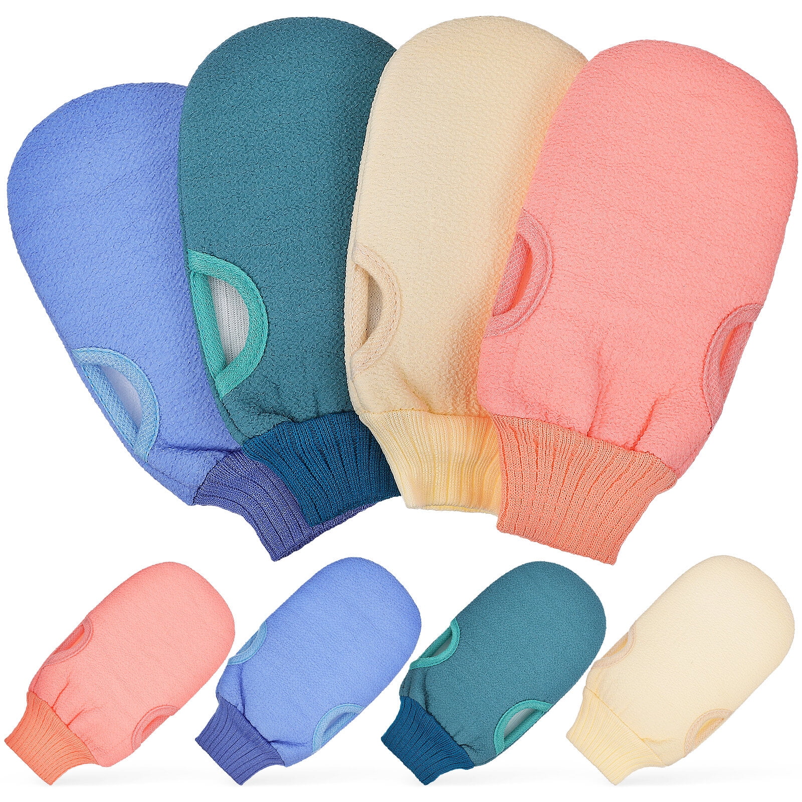 Eease 8 Pcs Body Scrub Exfoliating Gloves Skin Cleaning Body Scrubber ...