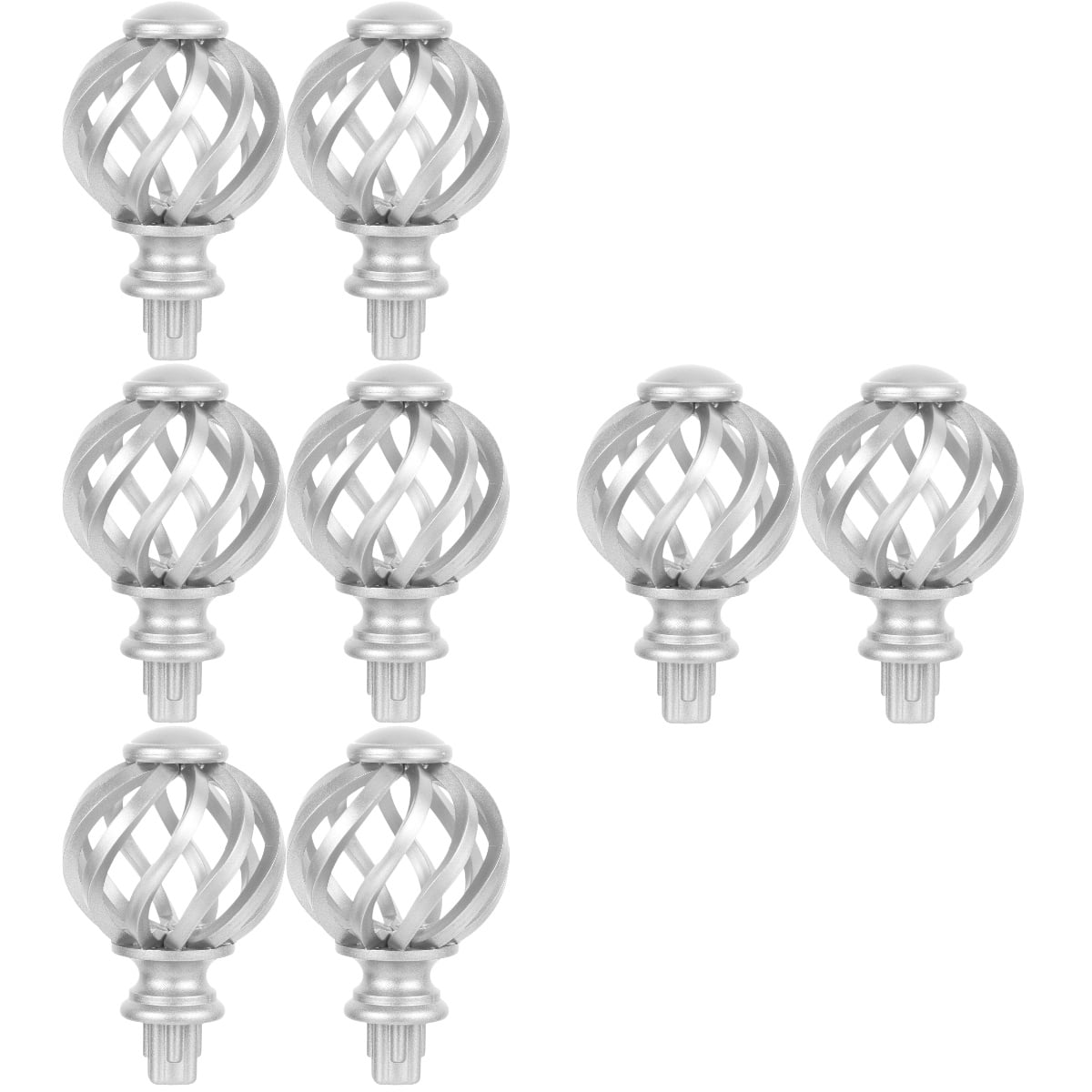 Eease 8 pcs Curtain Rod Finials Curtain Finials Ends Cap Curtain Pole ...