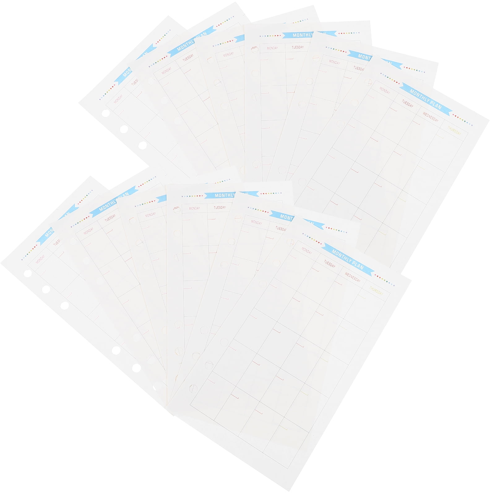 Eease 80 Sheets A6 Size 6-Hole Paper Refills For Notebook Planner ...