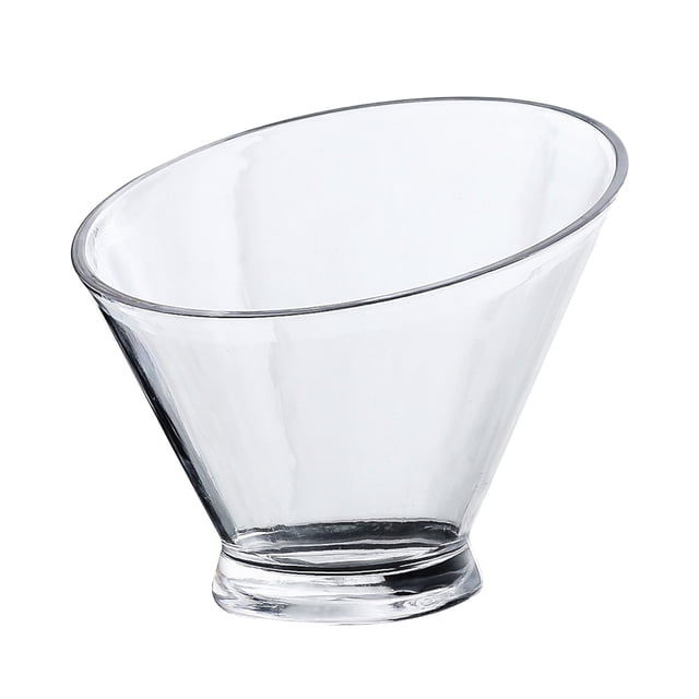 Eease Acrylic Slant Salad Bowl Clear Snack Container Food Serving Bowls ...