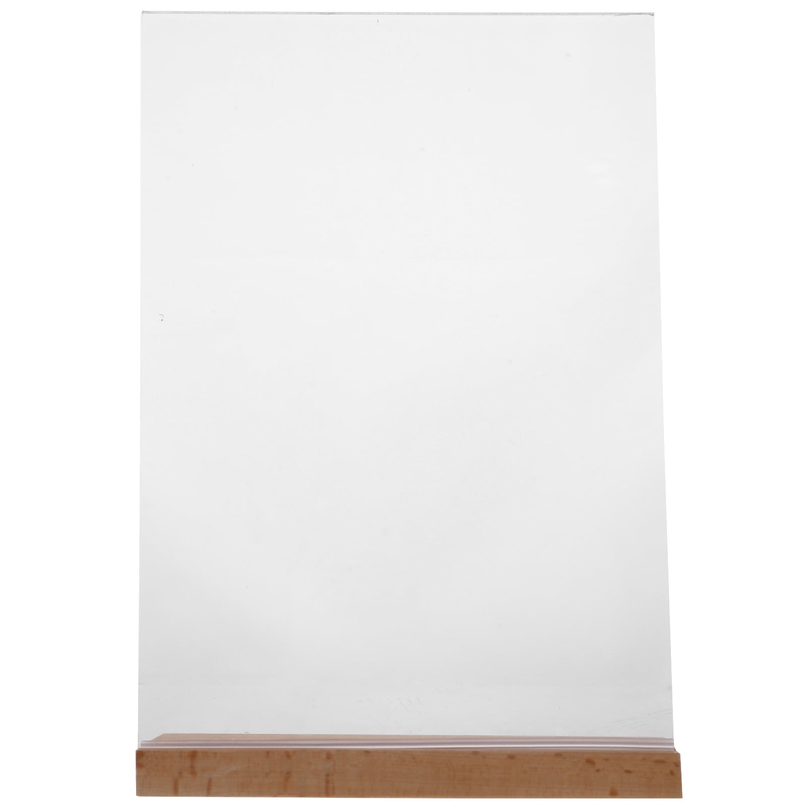 Eease Acrylic Table Menu Display Stand with Wood Base - Double Sided ...