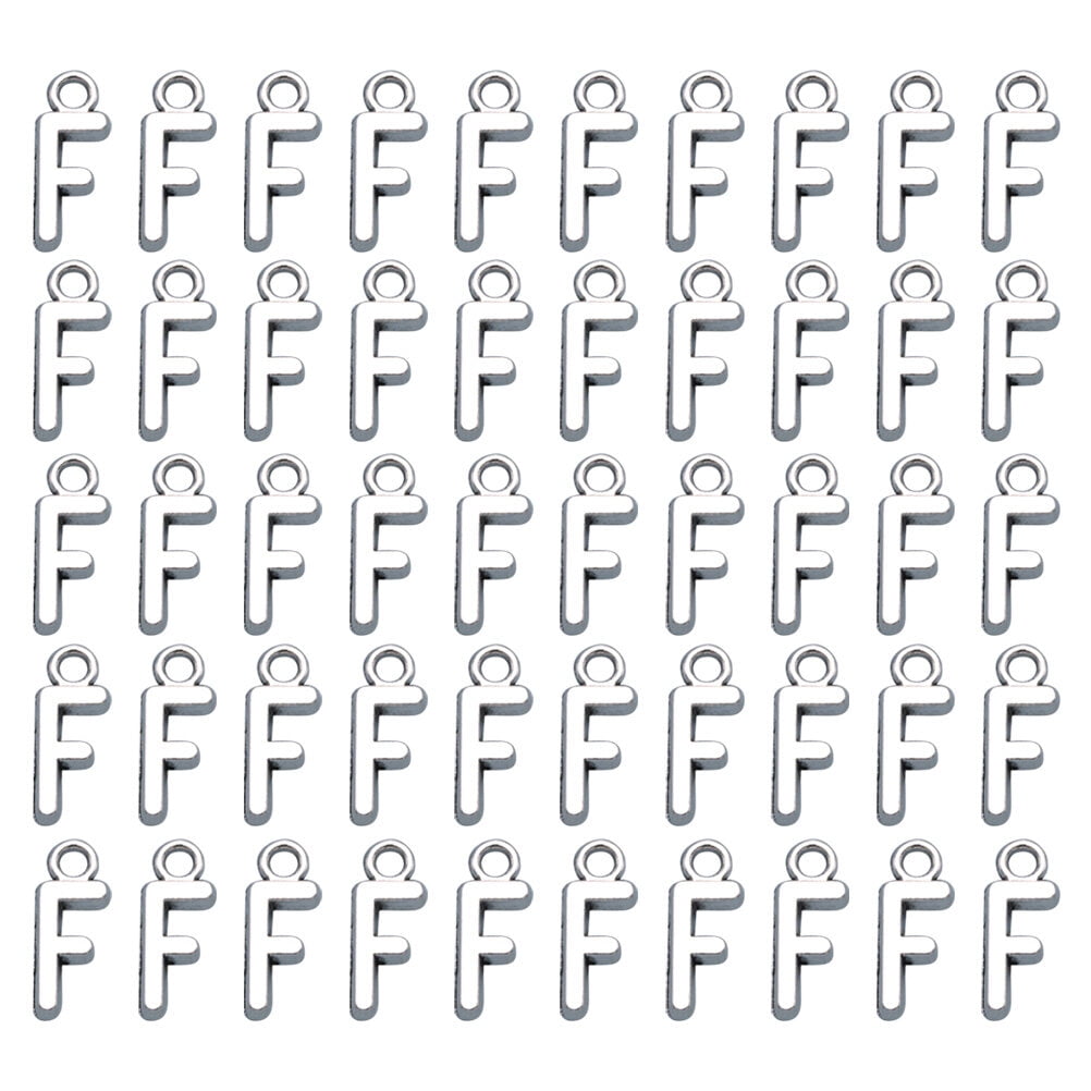 Eease Alphabet Letters Charms F for DIY Jewelry Making (50pcs) - Walmart.com
