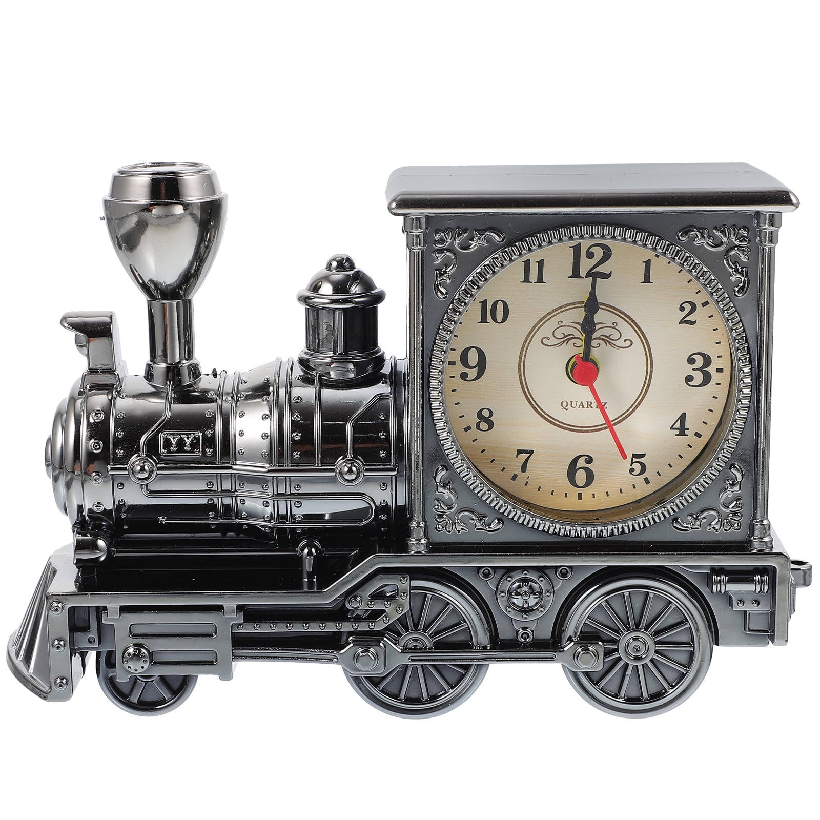 Eease Vintage Train Alarm Clock Classic Student Desk Locomotive ...