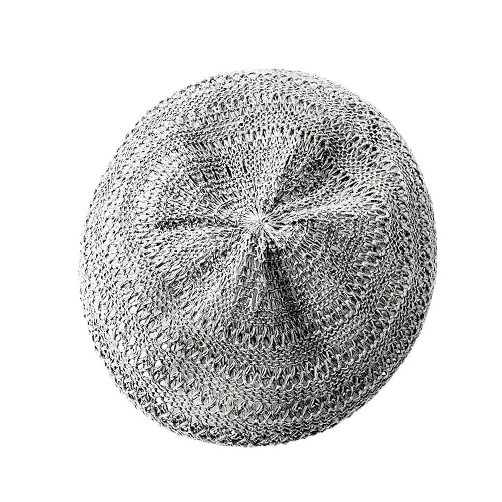 Eease Beret Hat Summer Woven Frech Hat Travel Beach Basque Beret Hat ...