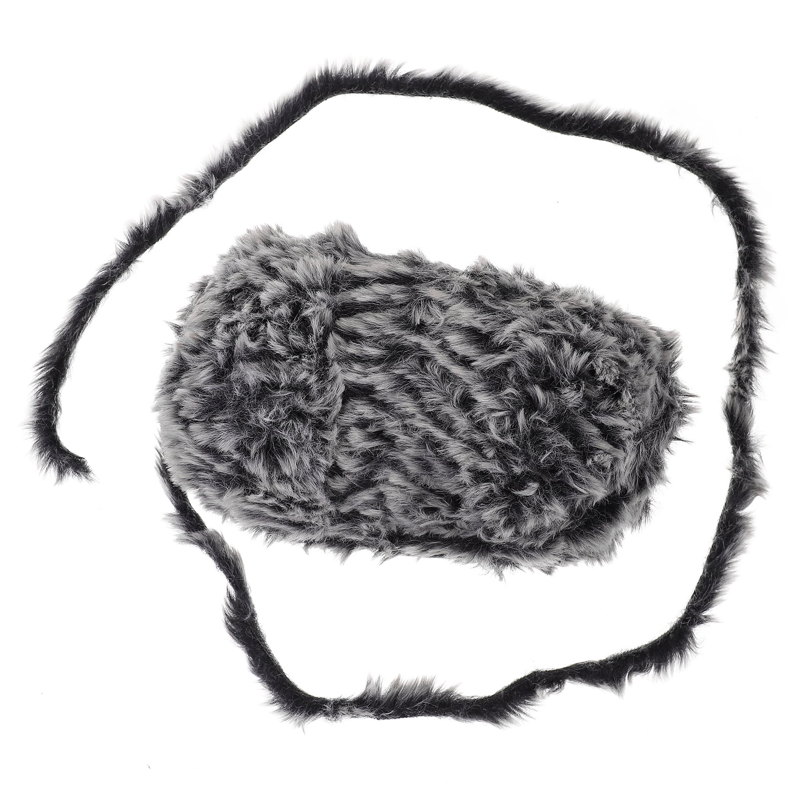 Eease Black Fluffy Yarn for DIY Knitting - 2pcs Chunky Fuzzy - Walmart.com