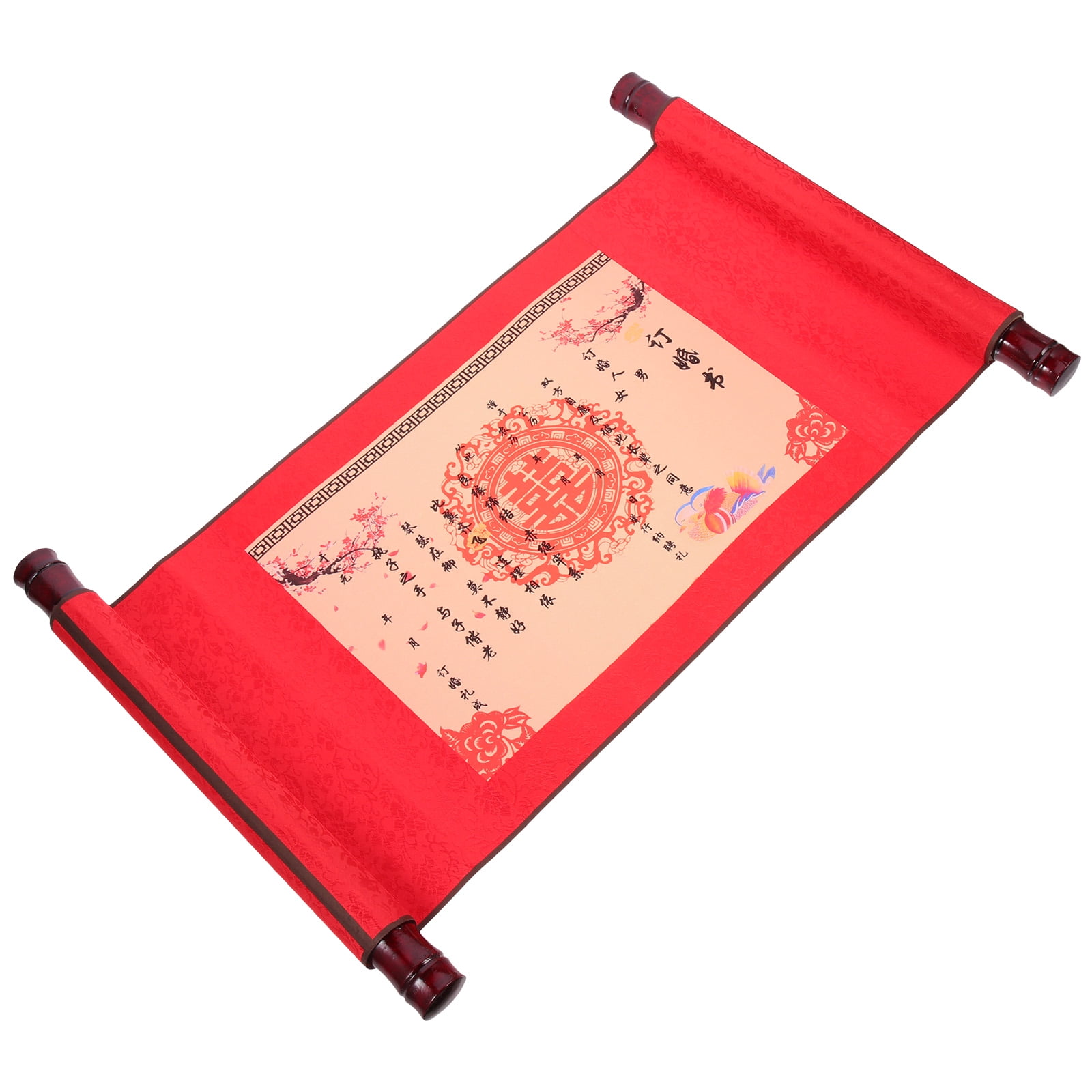 Chinese Engagement Scroll 1 Set Marriage Contract Traditional ...