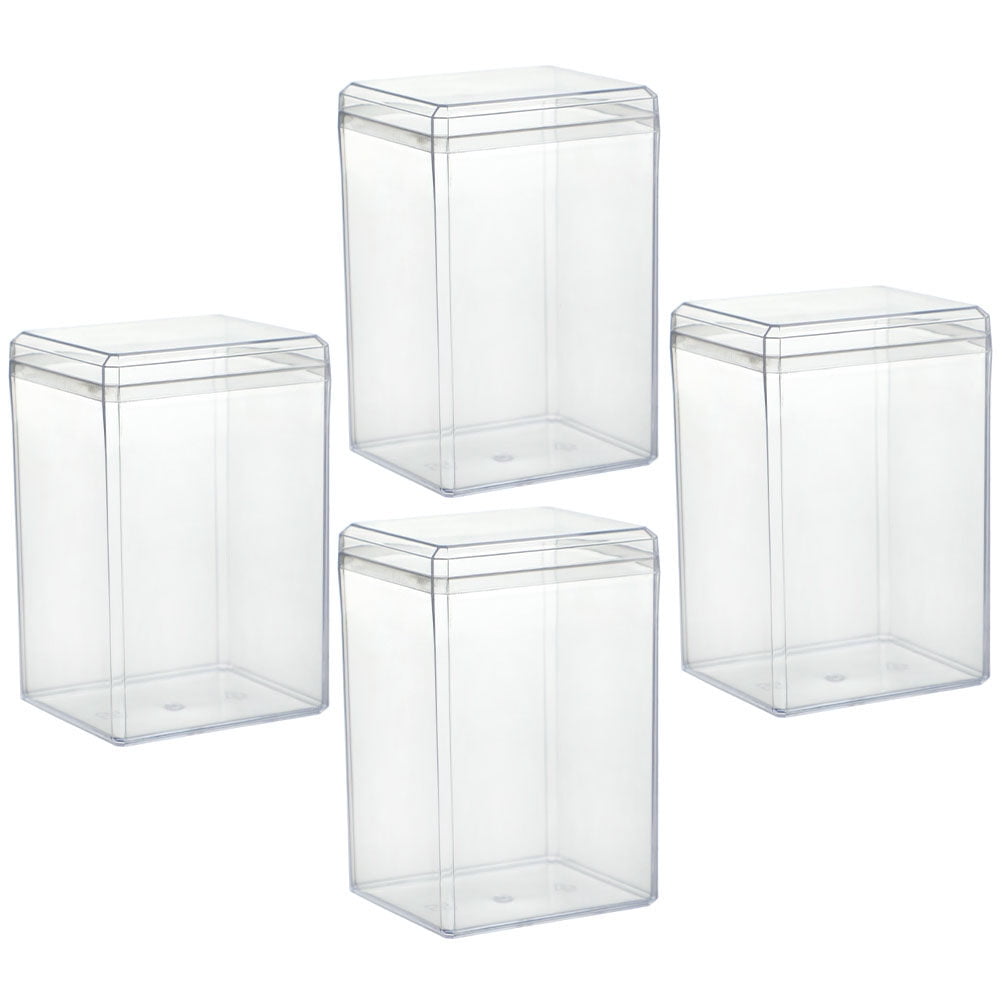 Eease Clear Acrylic Condiment Containers with Lids - 4 Pack - Walmart.com