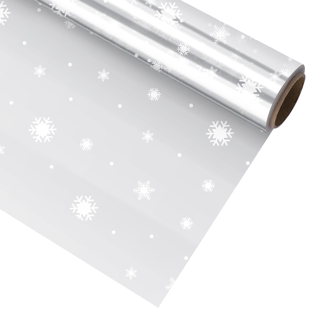 Eease Clear Cellophane Wrap Roll Snowflake Florist Paper Wrapper 2.5 ...